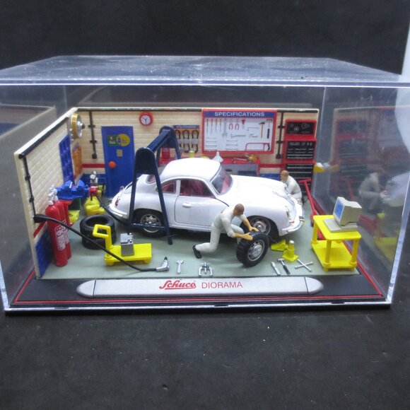 Schuco Diorama | Other | Rare Schuco Diorama 43 Porsche White Car ...